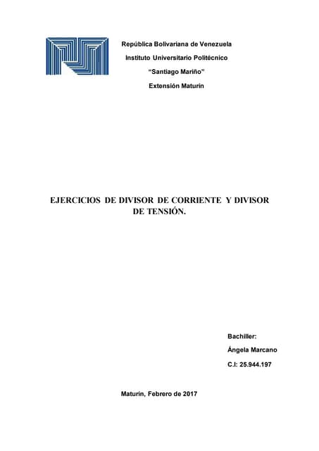 1. divisor de tensión | PDF