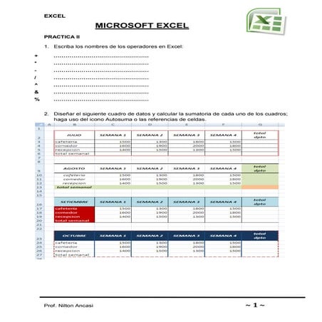 Ejercicios de excel 2010 itae | PDF