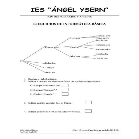 Ejercicios de informática básica | DOC