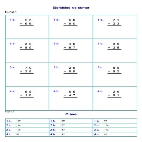 Ejercicios de sumar 3o | DOCX