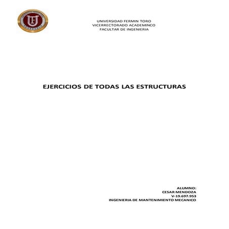 Ejercicios de todas las estructuras | PDF