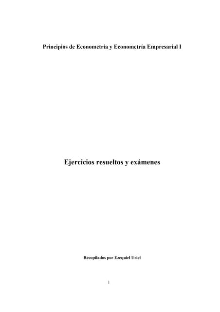 Examen final econometria upc | PDF