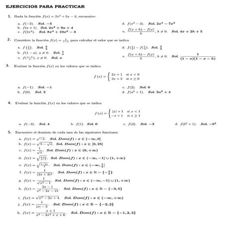 Composicion De Funciones Ejercicios Resueltos De Funcion