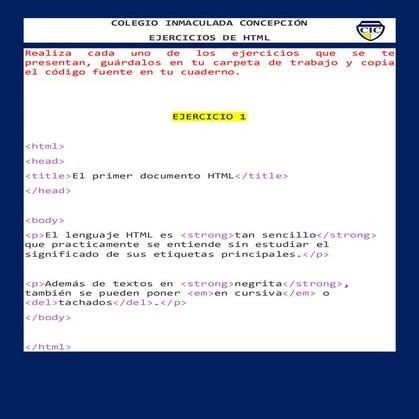 Ejercicios html 040716 | DOCX