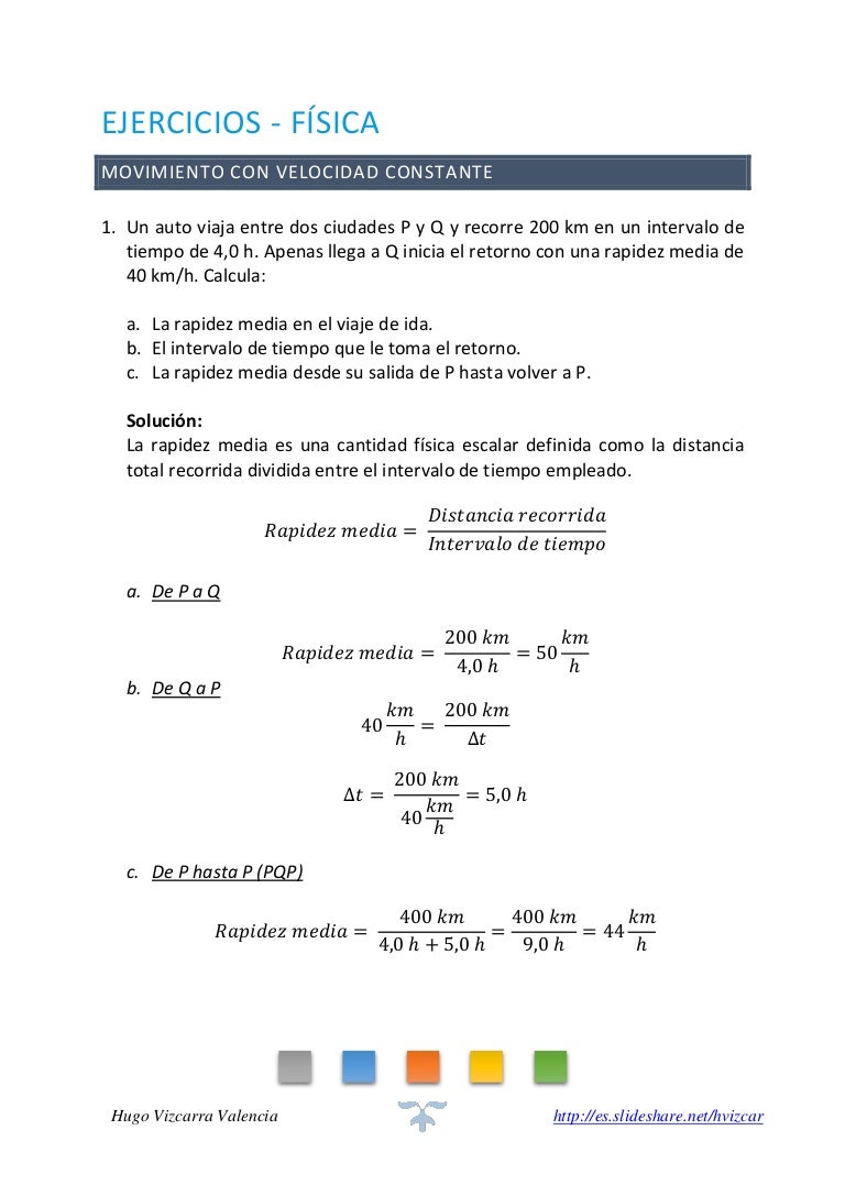 Ejercicios Resueltos (movimiento con velocidad constante)