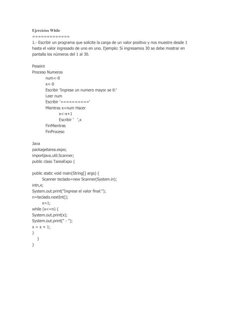 Pseudocodigos 10 ejemplos | PDF