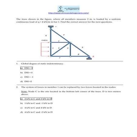 Ejercicio estructuras articuladas | PDF