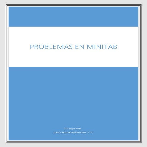 Ejercicios minitab | DOCX