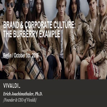 Brand & Corporate Culture: The Burberry Example | PPTX