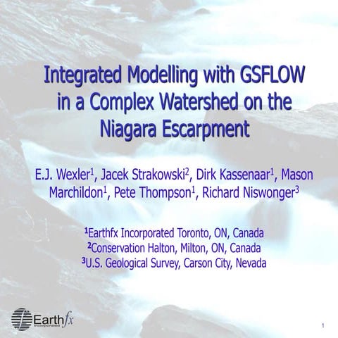 Integrated Modelling with GSFLOW in a Complex Watershed on the Niagara ...
