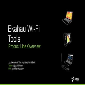 Ekahau Wi-Fi Tools (Site Survey, Planning, Spectrum Analysis) | PPTX