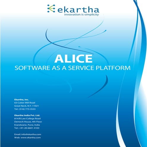 Alice(SaaS Platform) Brochure | PDF