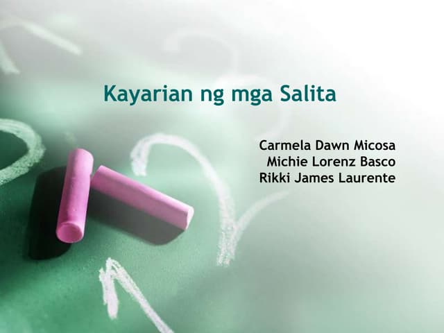 Kayarian ng salita | PPTX