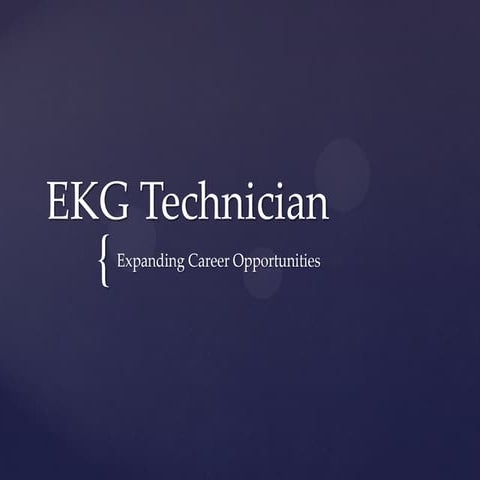 EKG Technician Career Field | PDF