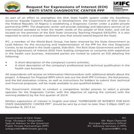 Request for Expressions of Interest (EOI) | PDF