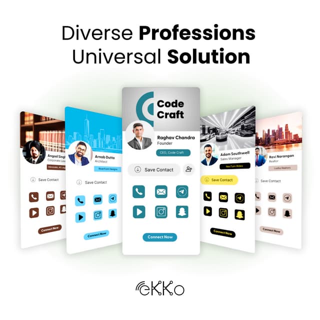 Ekko digital business cards are made for Diverse Professionals | PDF