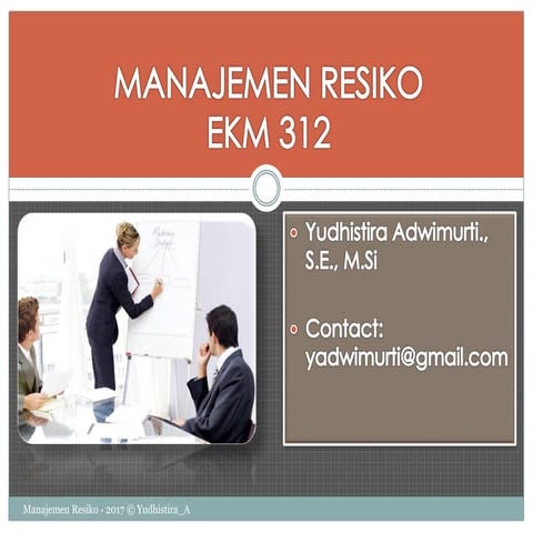 Manajemen Resiko Modul Presentasi CHP 33 | PDF
