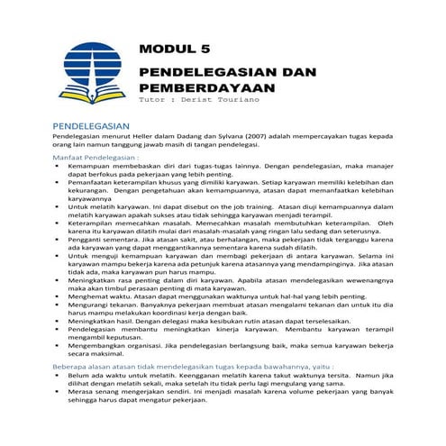 Ekma4116 manajemen modul 5 | PDF