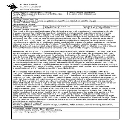 Masters Thesis Abstract | PDF