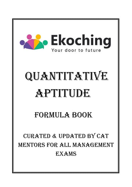 Cat Quant Cheat Sheet | PDF