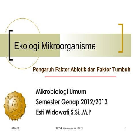 Faktor faktor-yang-mempengaruhi-pertumbuhan-bakteri | PPTX