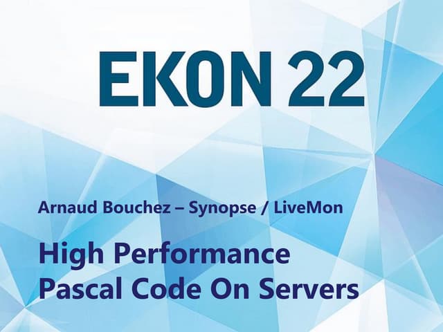 High Performance Object Pascal Code On Servers At Ekon 22 Pdf Web 4990
