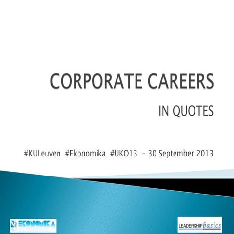 Corporate career planning | PPSX