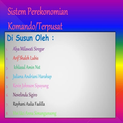 Sistem Ekonomi Terpusat (Centralized Economic System) | PPTX