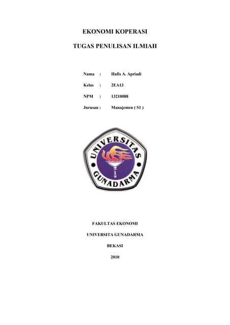 Contoh Proposal Koperasi | DOCX