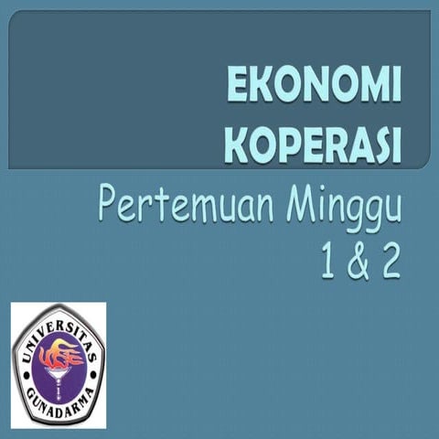 Ekonomi koperasi | PPTX