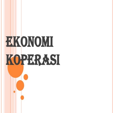 Ekonomi koperasi | PPTX