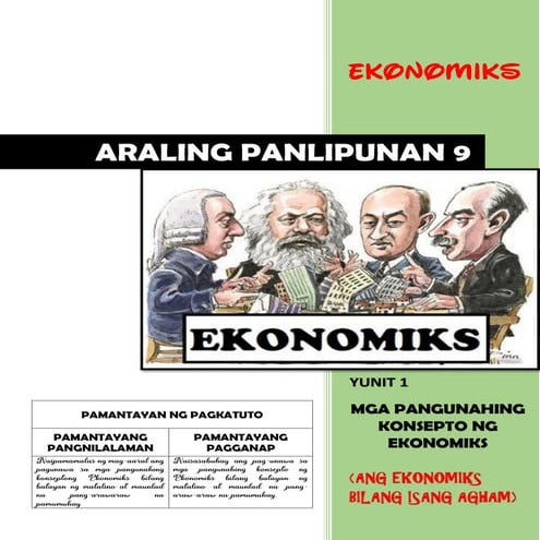 Ekonomiks 9 yunit 1 aralin 1 | PDF