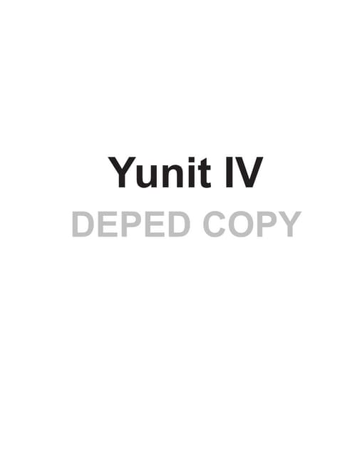 Yunit 4 Komunikasyon | PPTX