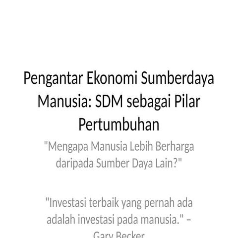 Peran Sumber DAya Manusia dan Ekonomi_SDM_Presentasi dan Ekonomi_SDM ...