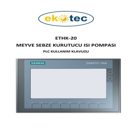 Ekotec ethk 20 kurutucu isı pompası plc kullanım klavuzu-2 | PDF