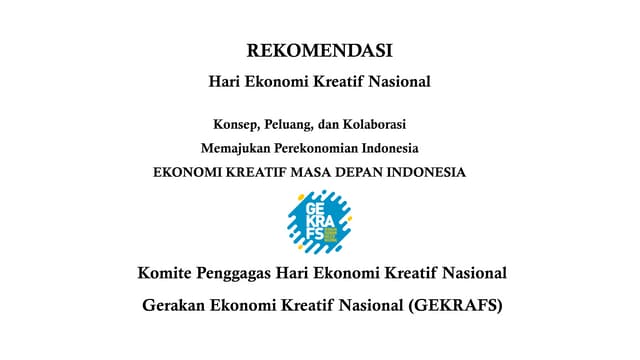 Pelatihan Ekonomi Kreatif | PPT