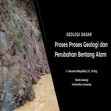 Eksogen Endogen Geodas proses geologi yang mempengaruhi bentang alam | PDF
