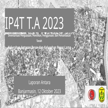 Ekspose Antara IP4T Kota Banjarmasin Tahun 2023 | PPTX