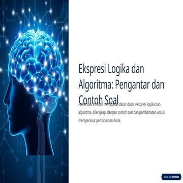 Pengenalan Dasar Logika Pemrogramana dan Algoritma | PPTX