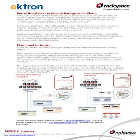 Ektron and Rackspace Datasheet | PDF