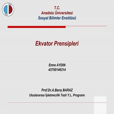 Ekvator prensipleri | PPT