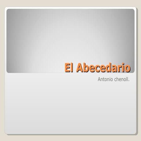 El Abecedario en Español | PPTX