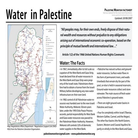 Water crisis in Palestine | PPTX