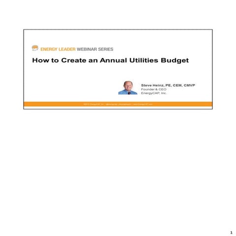 How to Create an Annual Utilities Budget | PDF