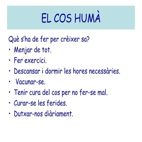 El Cos Humà | PPT