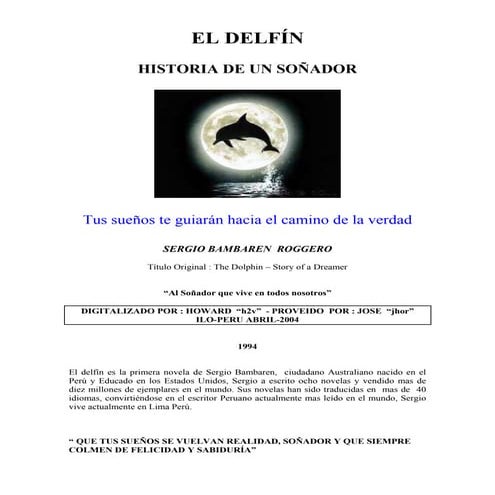 El DELFIN HISTORIA DE UN SOÑADOR | PDF