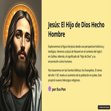El hijo de Dios Hecho Hombrem Jesus en nuestras vidas.pptx