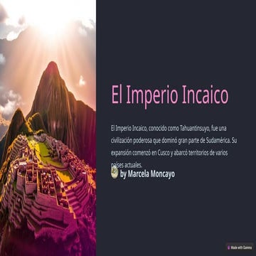 El-Imperio-Incaico resumen para escuela... | PPTX