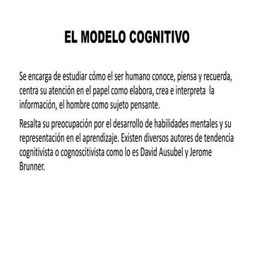 El modelo-cognitivo | PPTX