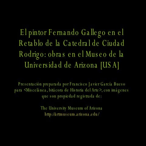El pintor Fernando Gallego | PPT